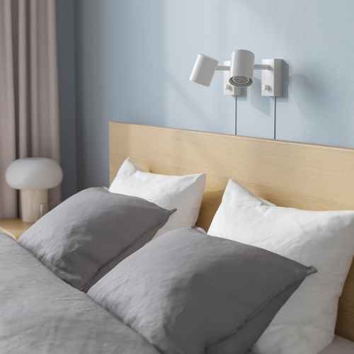 IKEA MALM Bed frame 196x209 high white stained oak veneer Luroy Beds Mattresses Urban Sales